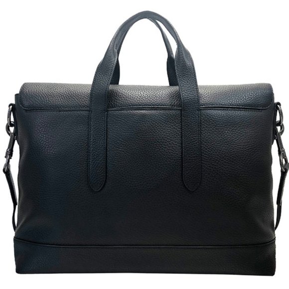 Coach | Bags | New Coach Men Business Briefcase Leather Bag Black ...